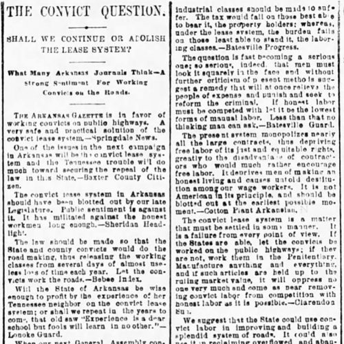 Convict Lease System - Encyclopedia of Arkansas