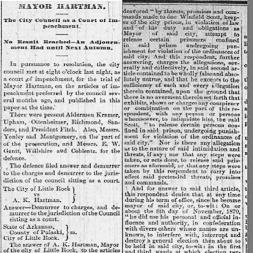 Hartman, Alexis Karl - Encyclopedia of Arkansas