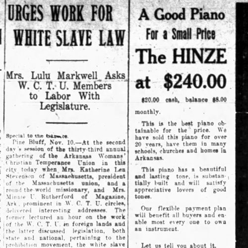 Woman's Christian Temperance Union (WCTU) - Encyclopedia of Arkansas