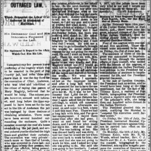 Anderson, Clint (Execution of) - Encyclopedia of Arkansas