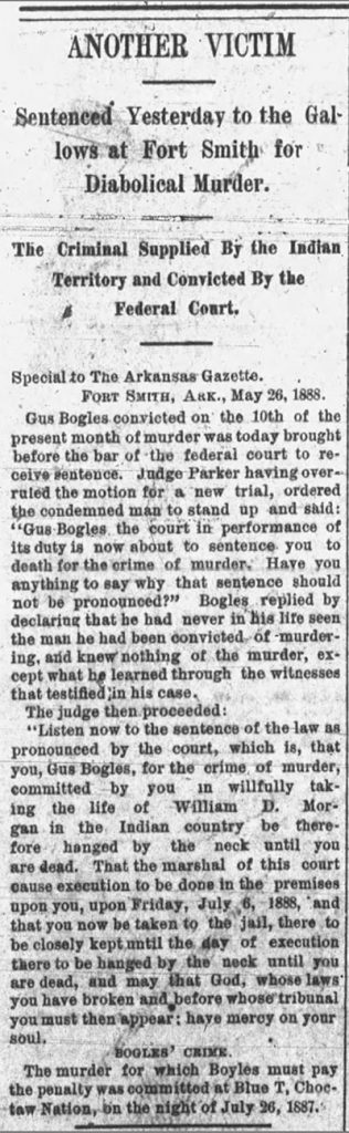 Bogle Execution Story - Encyclopedia of Arkansas