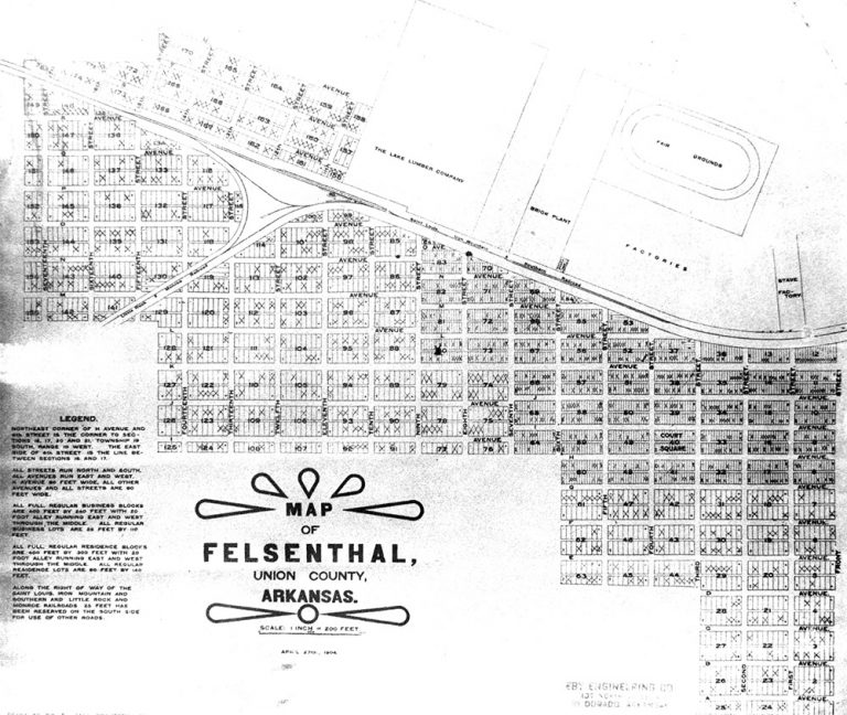 Felsenthal Map - Encyclopedia of Arkansas
