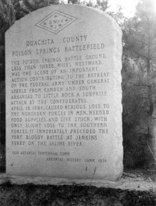 Poison Spring, Engagement at, Marker - Encyclopedia of Arkansas