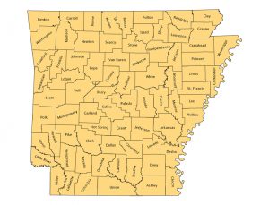 Arkansas Counties Map, 2005 - Encyclopedia of Arkansas