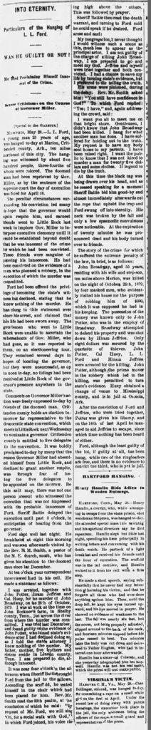 Ford Execution Article - Encyclopedia of Arkansas
