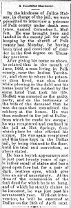 Moffatt, Columbus Execution Story - Encyclopedia of Arkansas