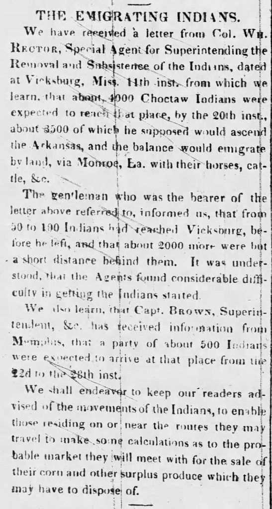 Native American Emigration Story - Encyclopedia of Arkansas