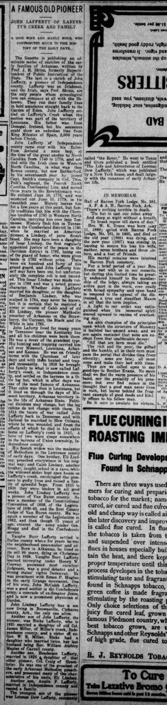 Lafferty, John Bio - Encyclopedia of Arkansas