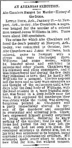 Abe Chambers Execution Story - Encyclopedia of Arkansas
