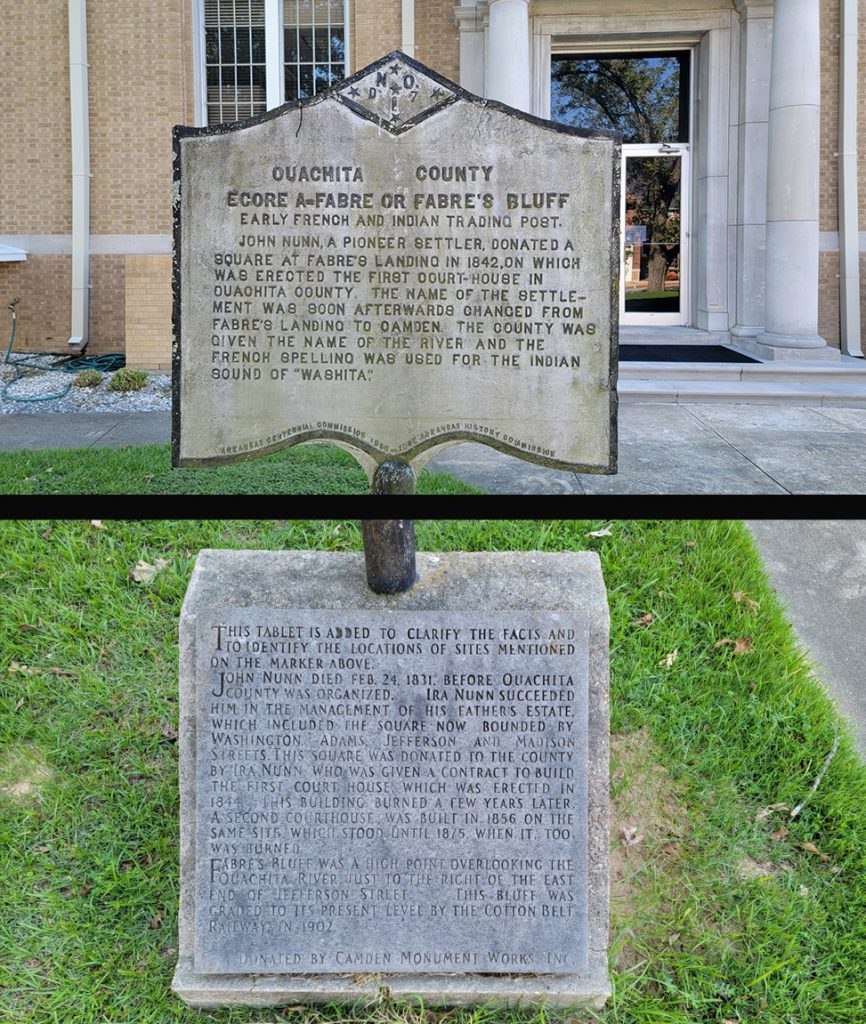 Ouachita County Courthouse Markers - Encyclopedia of Arkansas