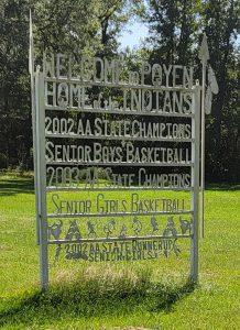 Poyen Welcome Sign - Encyclopedia of Arkansas