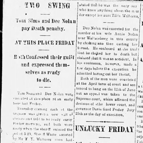 Washington Executions of 1902 - Encyclopedia of Arkansas