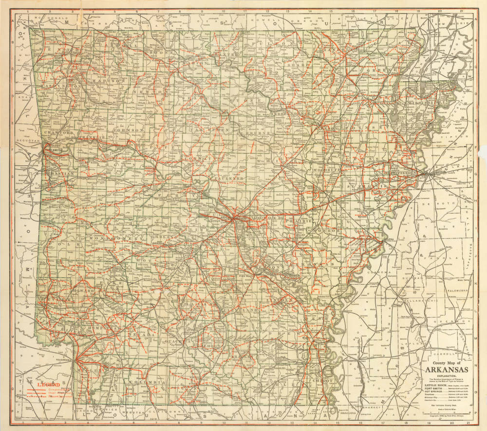 Arkansas Road Map - Encyclopedia of Arkansas